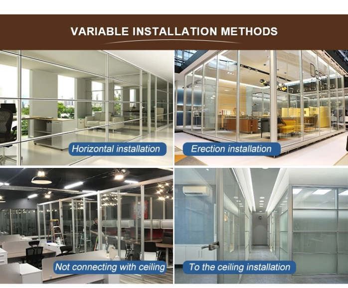 Customized Completely Modular Type Glass Wall Partition Manufacturers ...